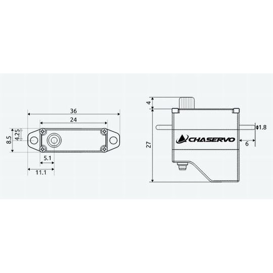 CHA HV85 Servo - 8.9Kg.cm 0.11s 13.7g 9mm
