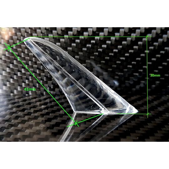 Clear Streamlined Antenna Supports (2)