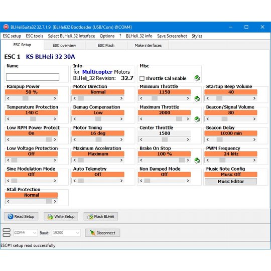 F5K/Snipe 2e Pro Powerset with ESC and 6x4 Carbon Prop 34g