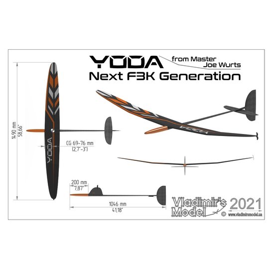Yoda 1.5m DLG - RC Models - DLG F3K Hand Launch Gliders